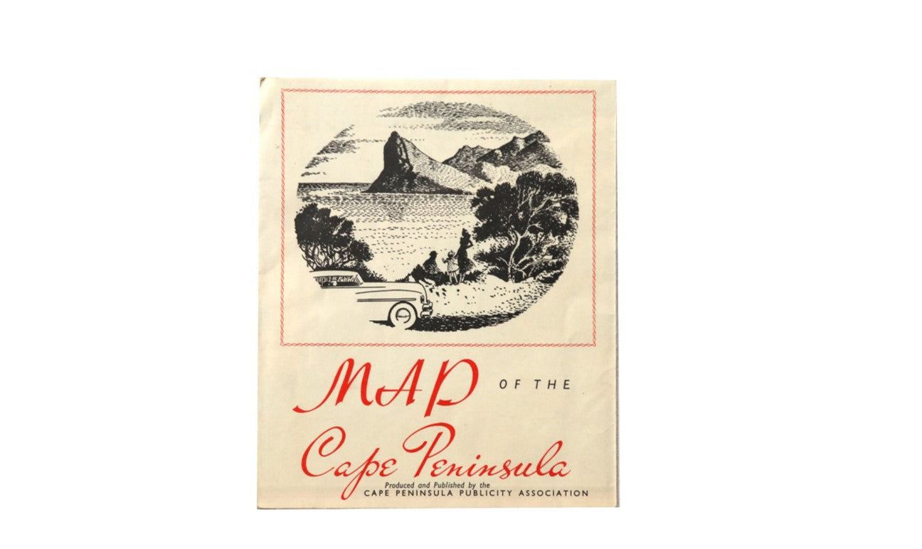 Vintage original South African Cape Peninsula map from 1958 ...